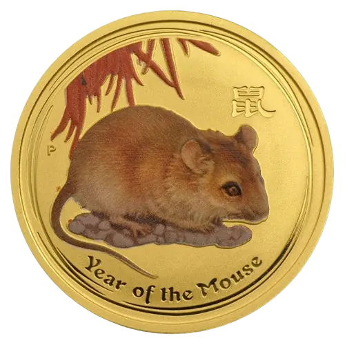 1/2 oz Lunar I Mouse | Gold | Colorized | 2008