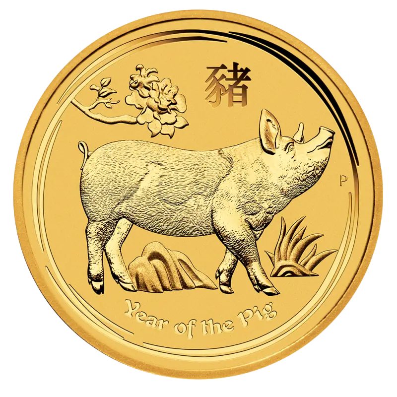 1 oz Lunar II Pig Gold Coin | 2019 | StoneX Bullion