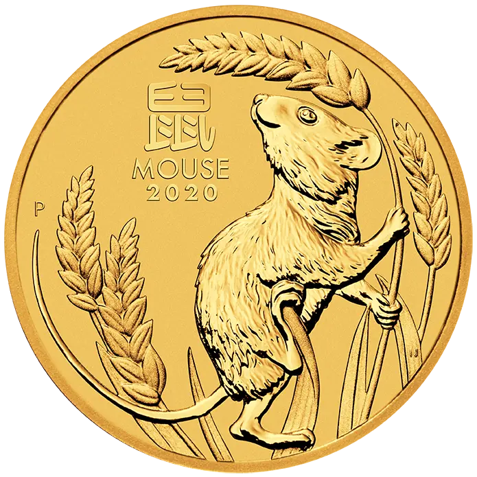 1/2 oz Lunar III Mouse Gold Coin (2020)