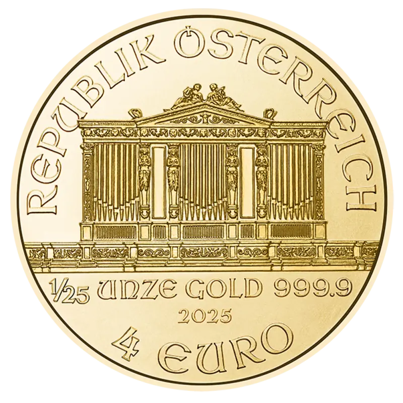 1/25 oz Filarmónica de Viena | Oro | 2025 | StoneX Bullion