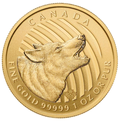 1 oz Call of the Wild Howling Wolf .99999 Gold Coin (2014) | StoneX Bullion