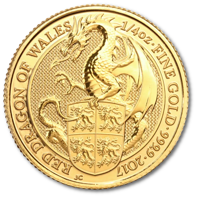 1/4oz Gold Dragon Coin | Queen's Beasts Coins | Coin Invest