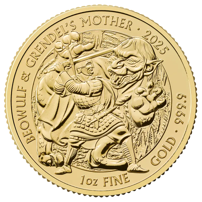 1 oz Beowulf & Grendel Myths and Legends Goldmünze | 2025 | StoneX Bullion