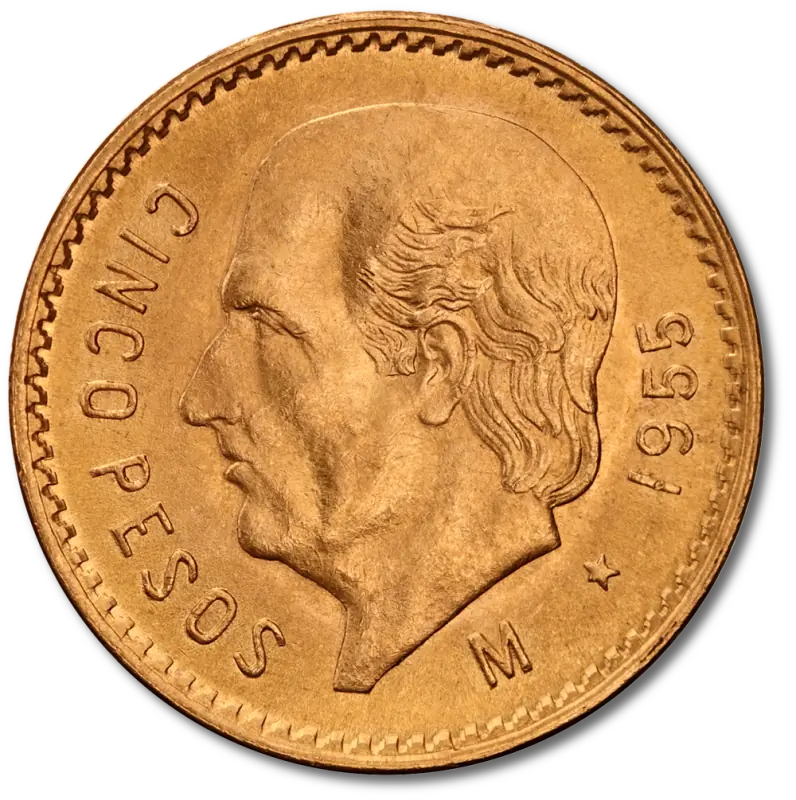 5 Mexican Pesos Hidalgo | Gold | 1905 - 1955 | StoneX Bullion