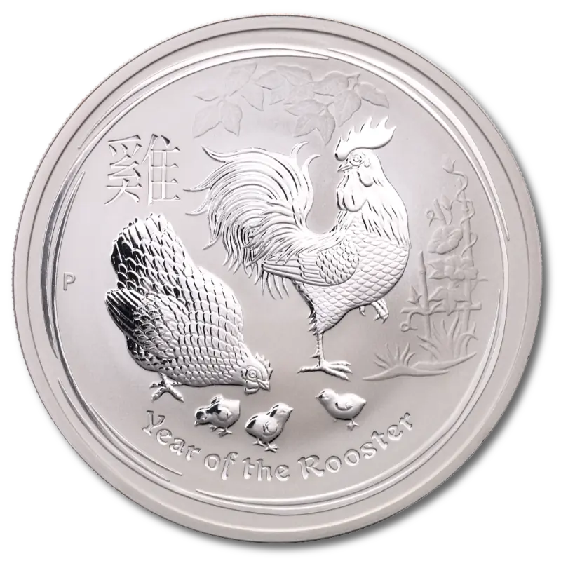 1 oz Lunar II Rooster 2017 Silver Coin on Sale | StoneX Bullion