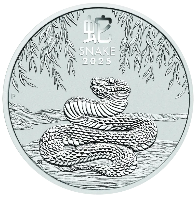 1/2 oz Lunar III Snake Silver Coin | 2025 | StoneX Bullion