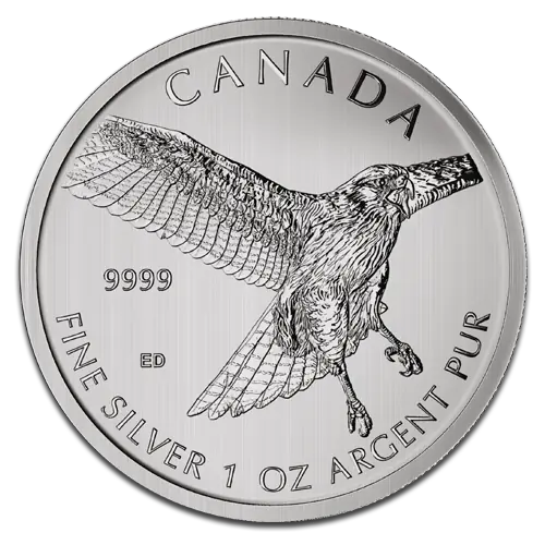 1 oz Red-Tailed Hawk Birds of Prey Silver Coin | 2015 | StoneX Bullion
