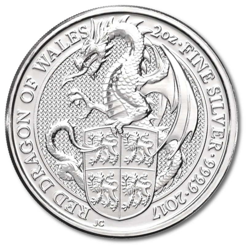 2 oz Silver Dragon Coin 2017 | Queen's Beasts Coin | StoneX Bullion