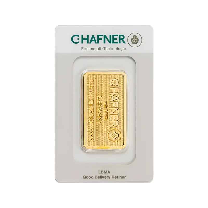 1oz C.Hafner Gold Bar | StoneX Bullion