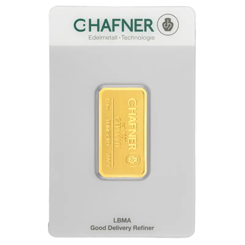 1/4 oz Gold Bar | C.Hafner | StoneX Bullion