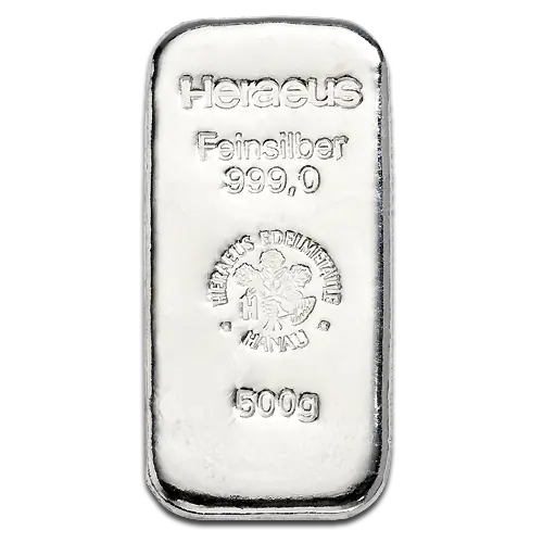 500g Lingote de Plata | diferentes fabricantes