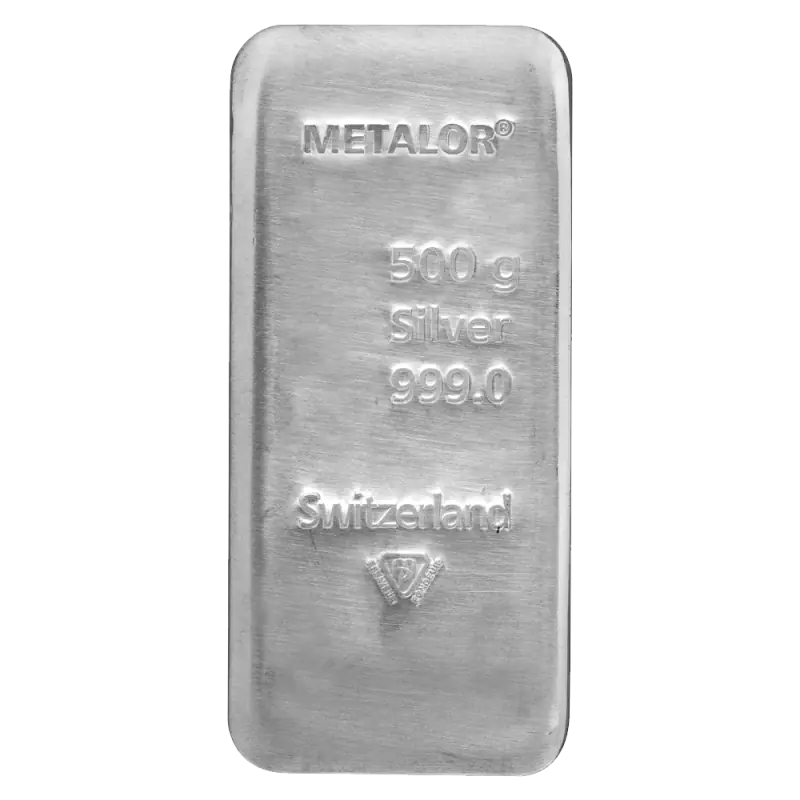 500g Lingote de Plata | Metalor