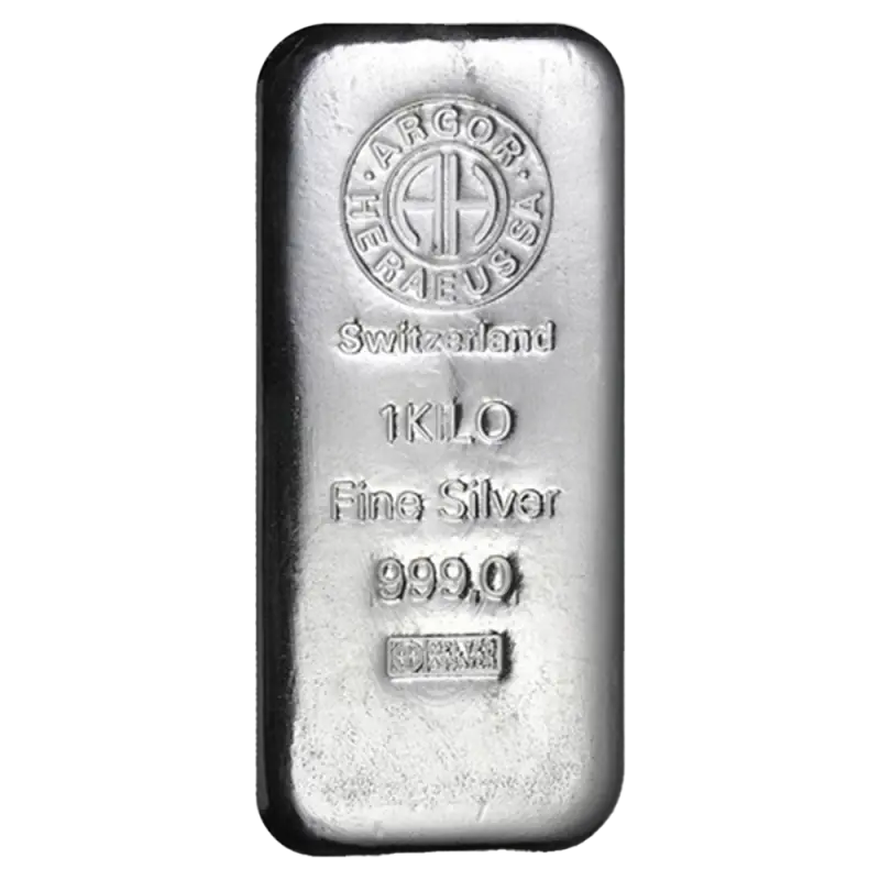 1 Kilo Silver Bar | Argor-Heraeus | StoneX Bullion