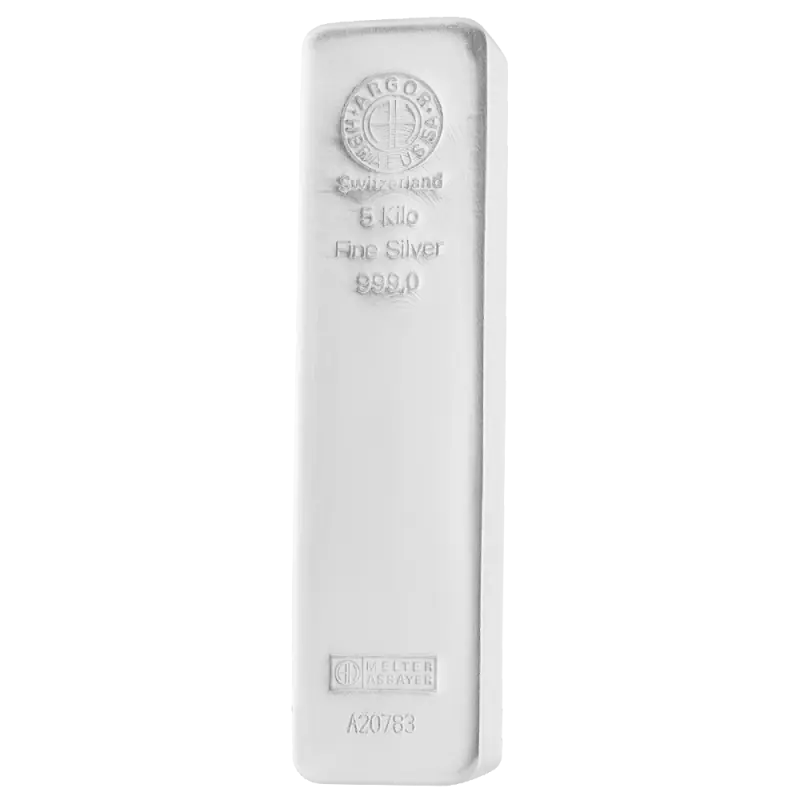 5 Kilo Lingote de Plata | Argor-Heraeus | StoneX Bullion