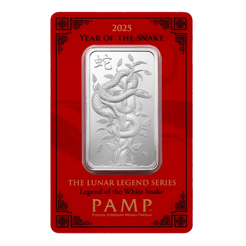 1 oz Legendarne Księżyce Biały Wąż Srebrny Sztabka | PAMP | 2025