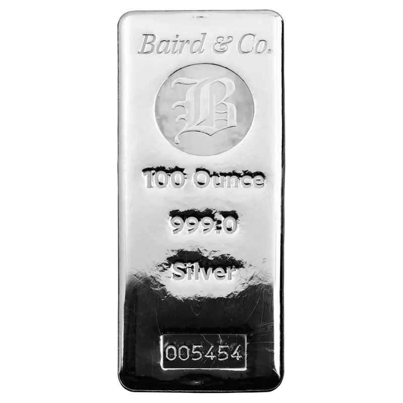 100 oz Silver Bar | Baird & Co. | StoneX Bullion